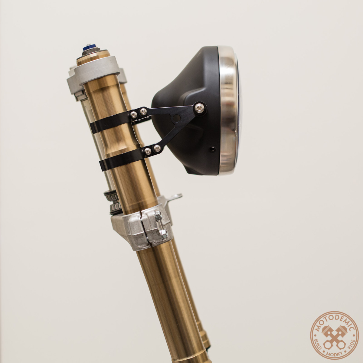 Custom Headlight Brackets • MOTODEMIC