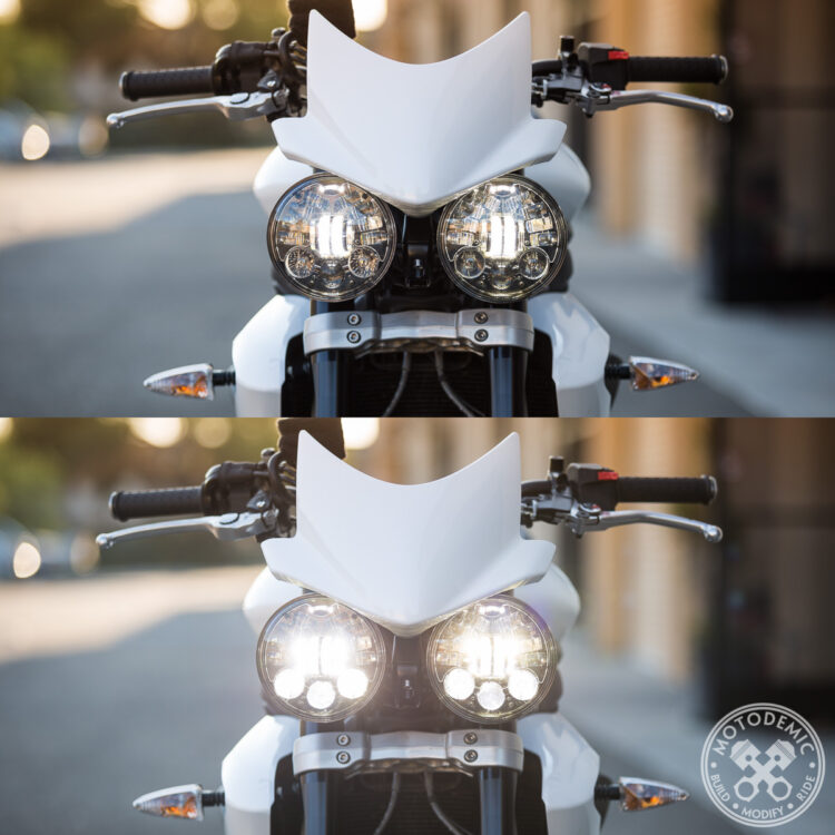 Dual Round Headlight Conversion • MOTODEMIC