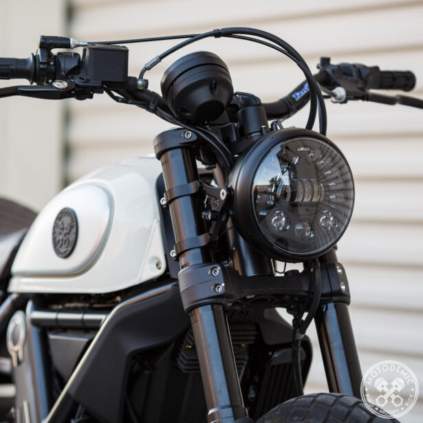 Ducati Scrambler 7-inch LED Headlight Conversion • MOTODEMIC