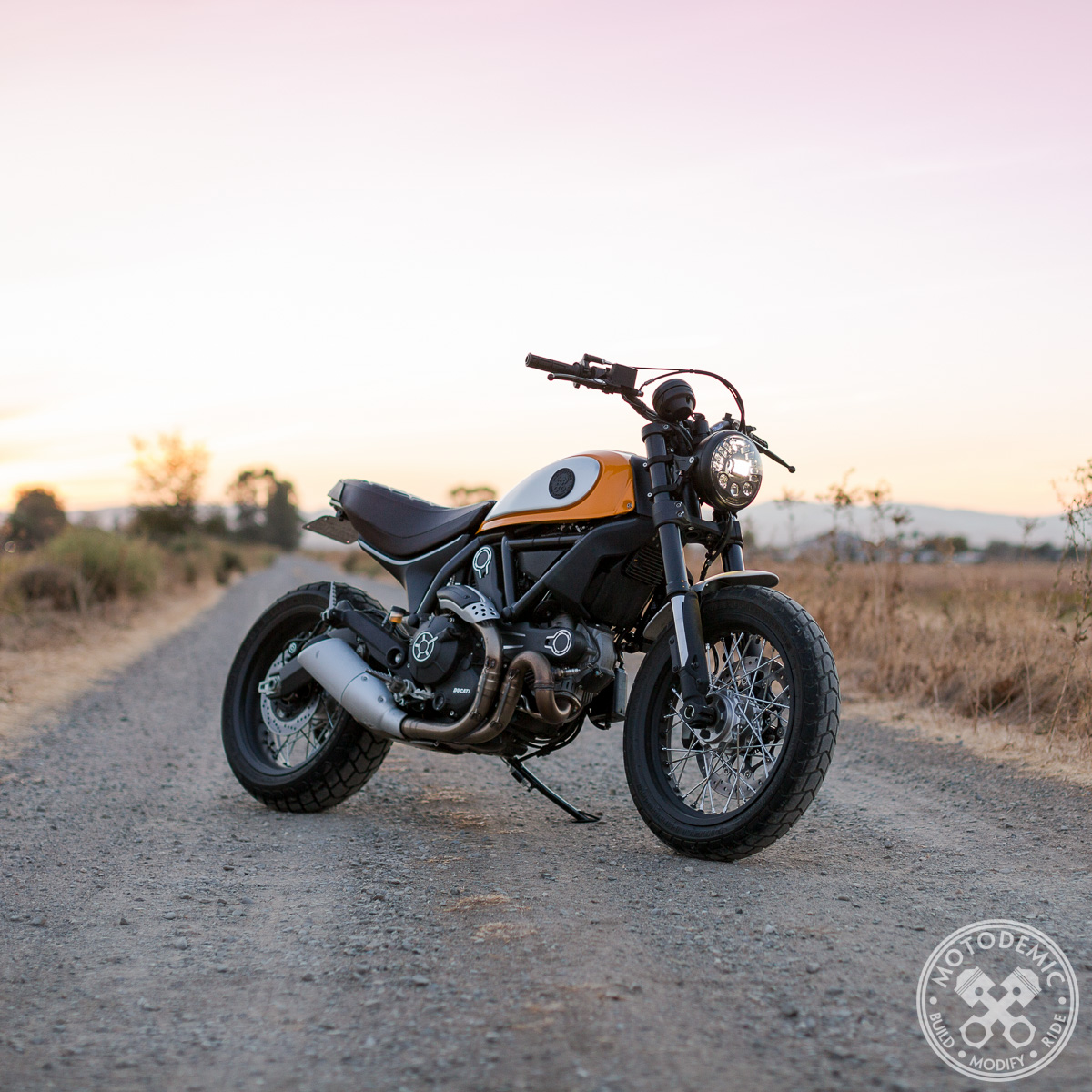 Ducati Scrambler LED Headlight Conversion • MOTODEMIC