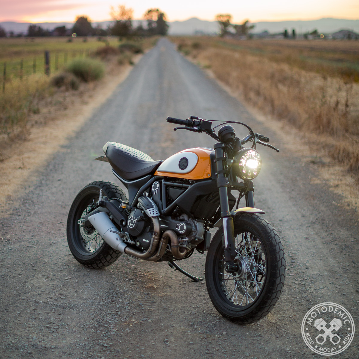 Ducati Scrambler LED Headlight Conversion • MOTODEMIC
