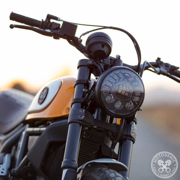Ducati Scrambler 7-inch LED Headlight Conversion • MOTODEMIC