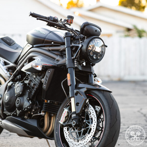 Speed Triple S/RS Single Headlight Conversion - Round (18-20) • MOTODEMIC